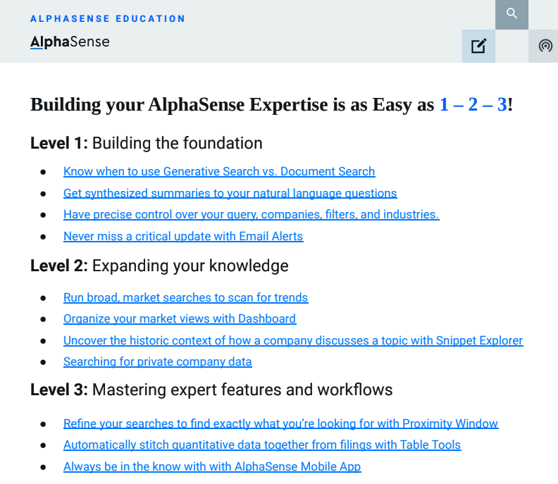AlphaSense User Guide – Help Center